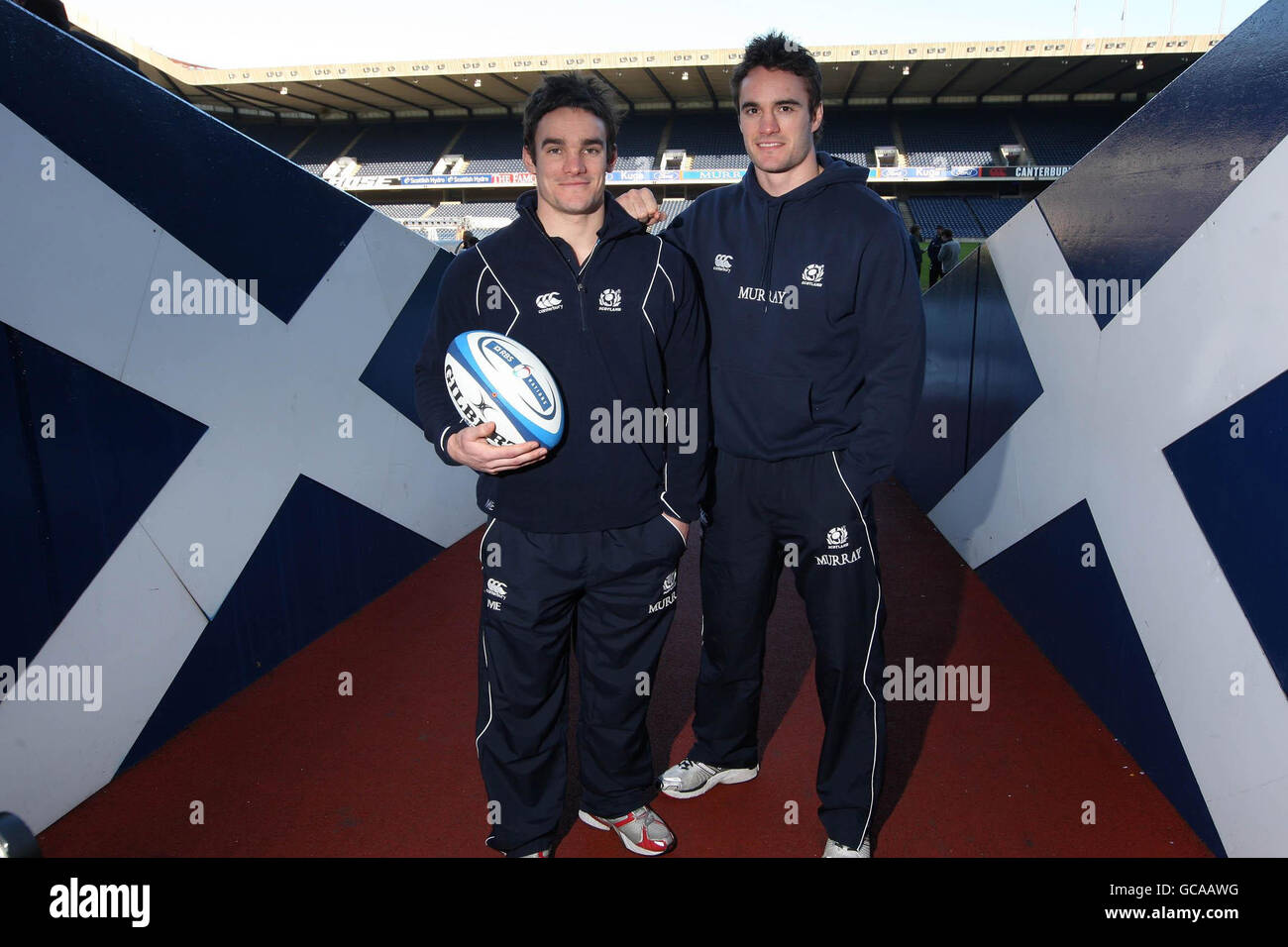 Scotlands max thom evans team announcement murrayfield hi-res stock ...