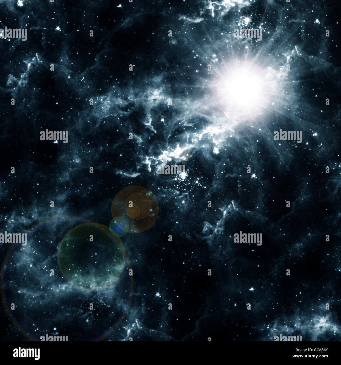 Bright Explosion in the Night Sky Stock Photo - Alamy