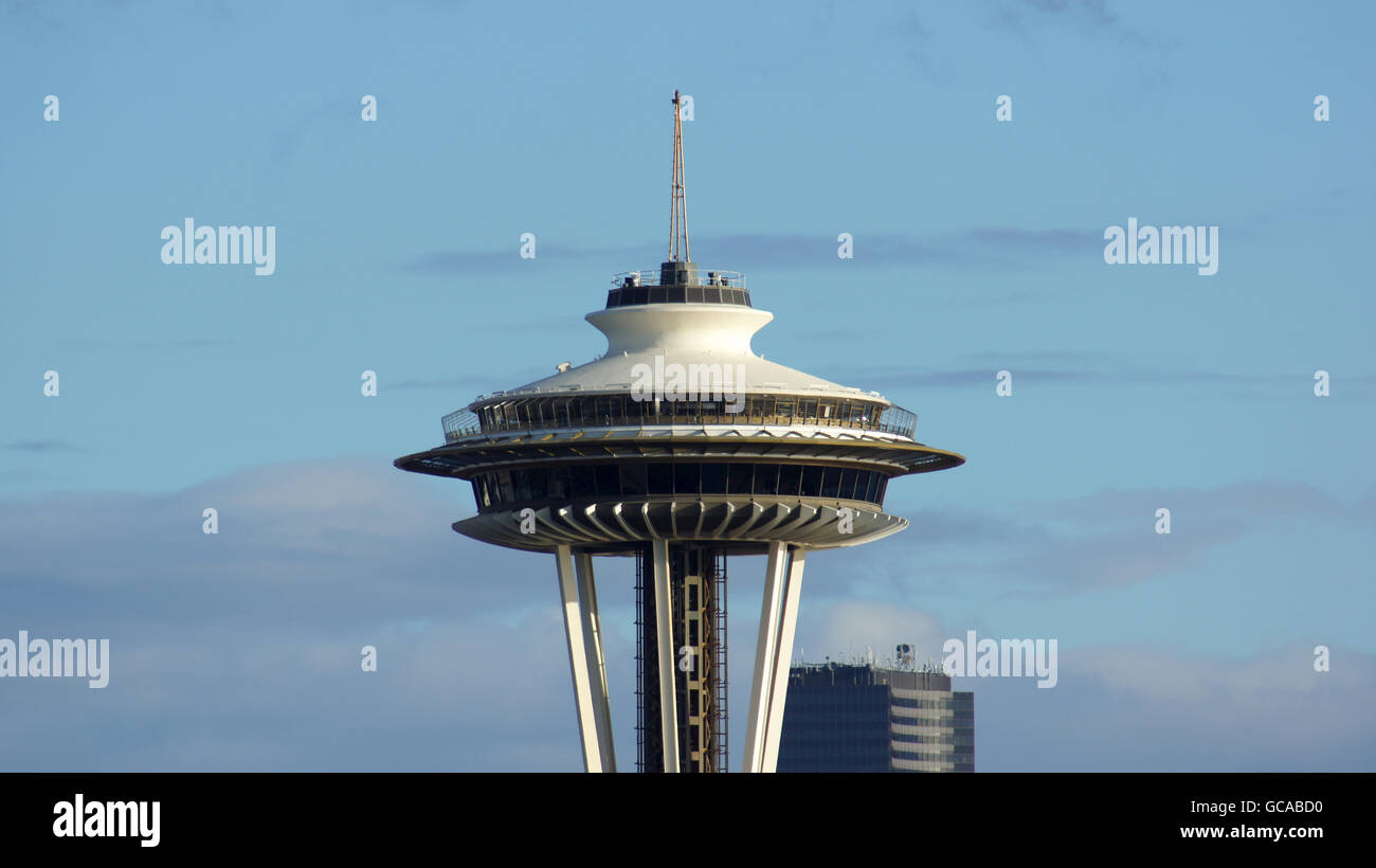 SEATTLE, WASHINGOTN - SEPTEMBER 2014: The Space Needle top plattform ...