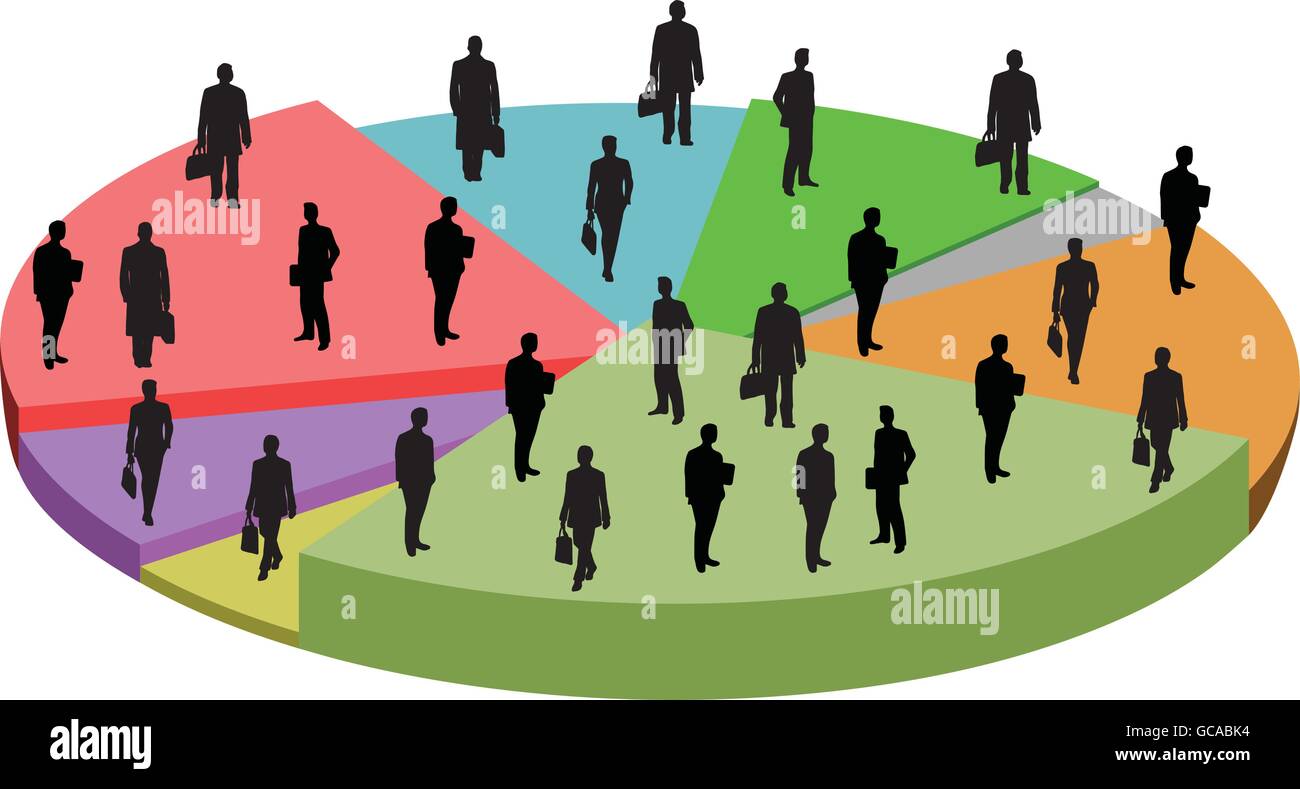 Abstract pie chart graphic for business design, infographics, reports ...