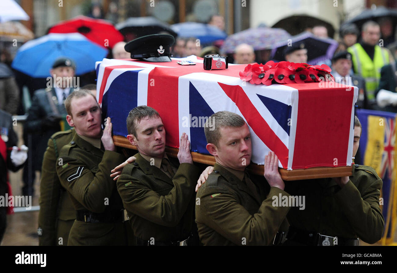 Rifleman Luke Farmer funeral Stock Photo - Alamy