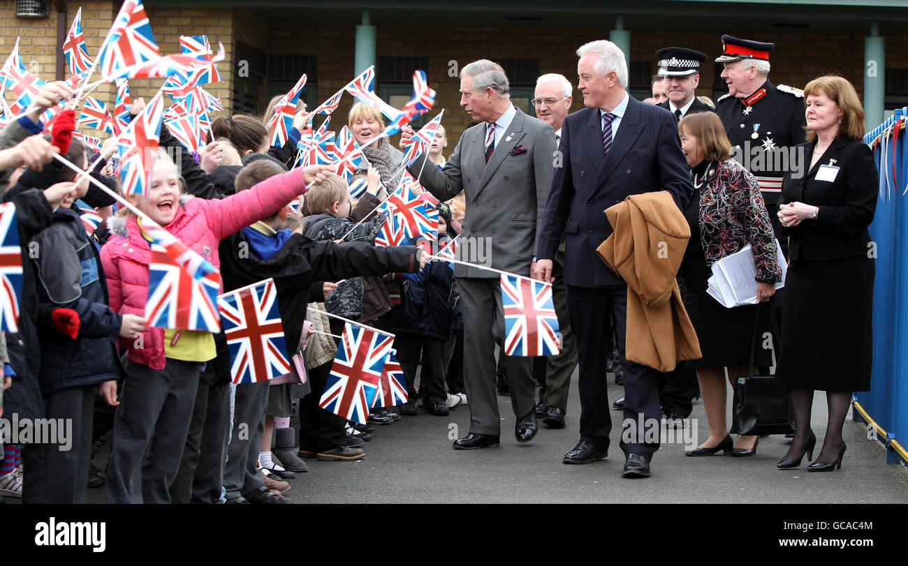 Britain's Prince Charles pictured on a visit to Cherry Fold Community ...