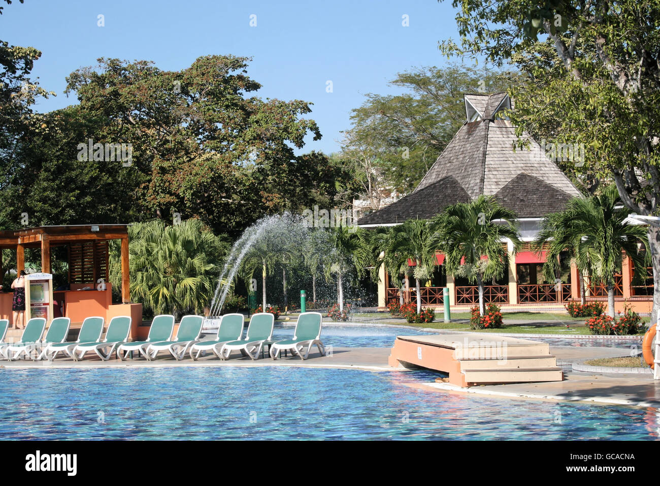 Poolside at Decameron resort in Panama Stock Photo - Alamy