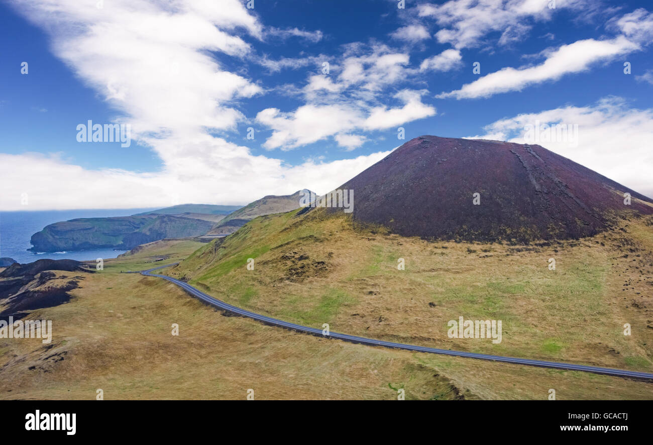Helgafell volcano, view from the top of the the Eldfell (Mountain of ...