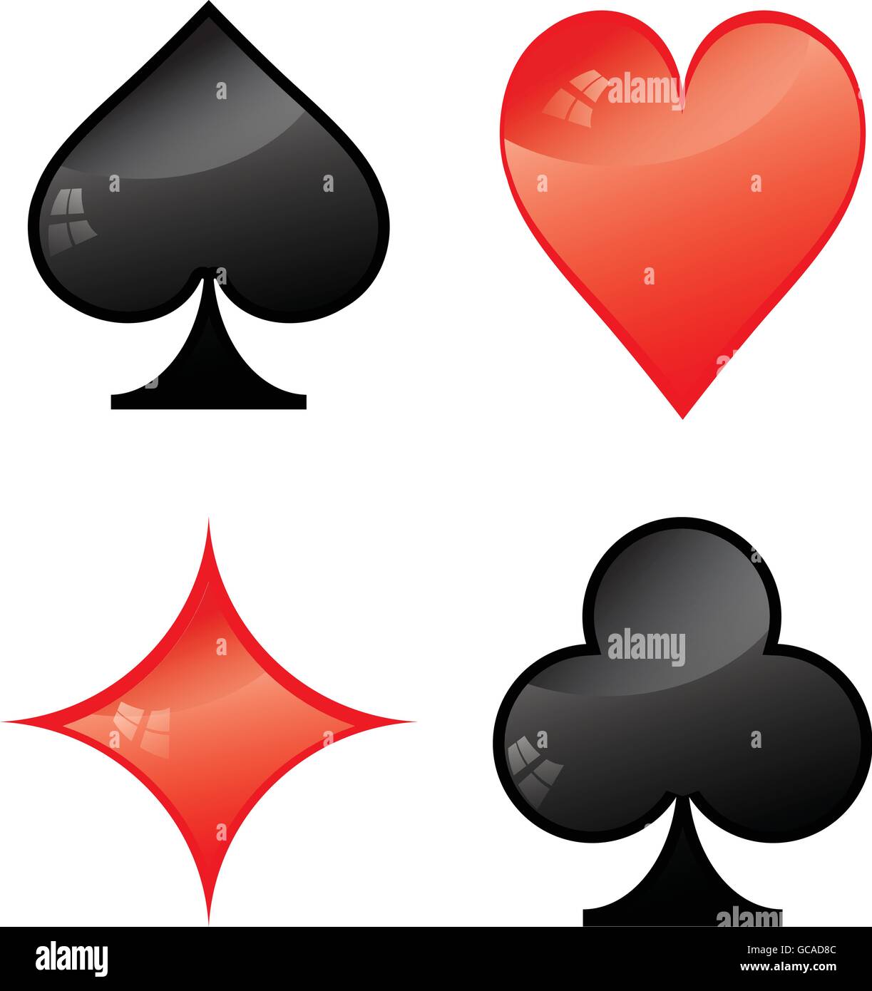 Vector symbols of playing cards. Illustrator eps 10 Stock Vector Image ...