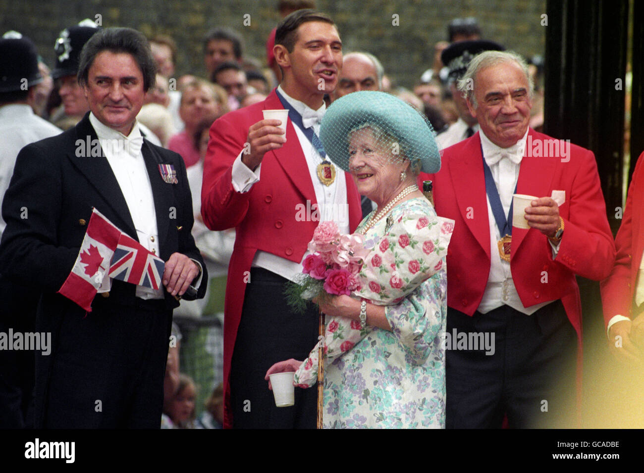 IVOR SPENCER [R] AND A COLLEAGUE FROM THE GUILD OF TOASTMASTERS JOIN IN ...