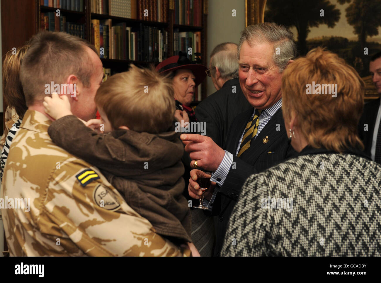 The Prince of Wales meets families (left to right; Lance Corporal ...