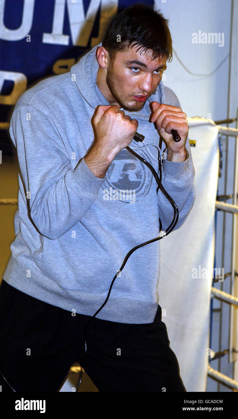 Boxing - Nathan Cleverly Media Work-Out - Peacock Gym Stock Photo - Alamy