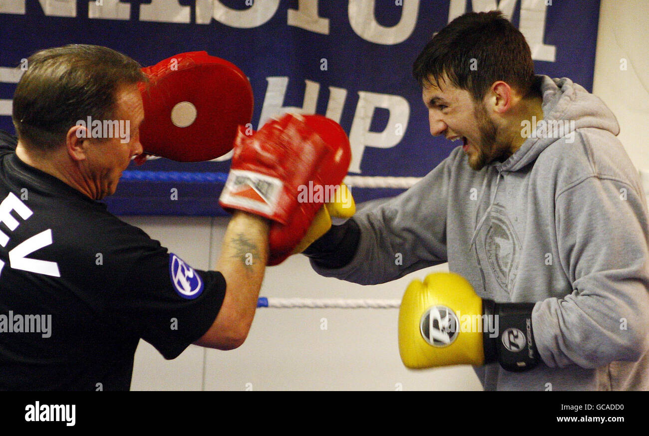 Nathan Cleverly during the media work-out at the Peacock Gym, London ...