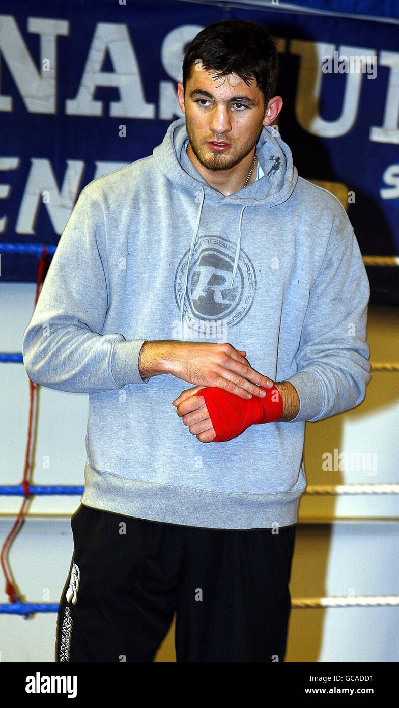 Boxing - Nathan Cleverly Media Work-Out - Peacock Gym Stock Photo - Alamy