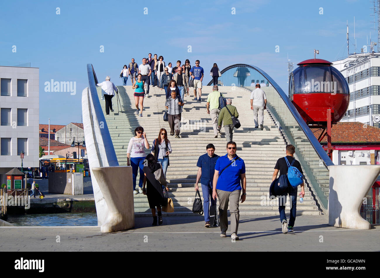 Venice bridge by architect santiago calatrava hi-res stock photography ...