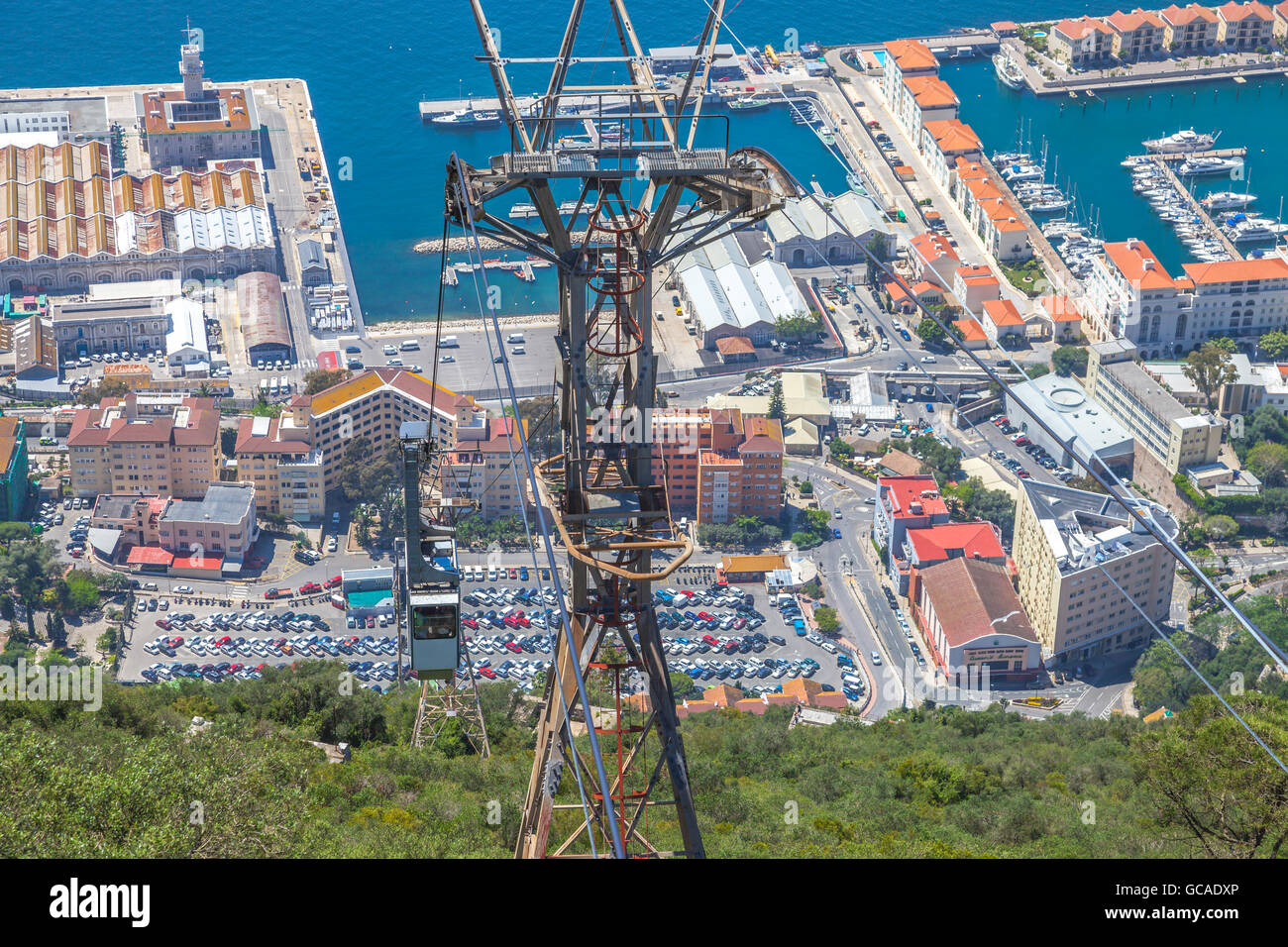 Gibraltar Cable car Stock Photo - Alamy