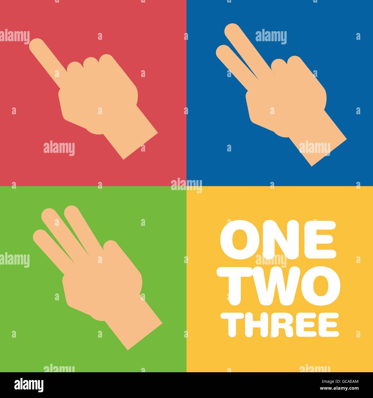 Two fingers counting icon Stock Vector Images - Alamy