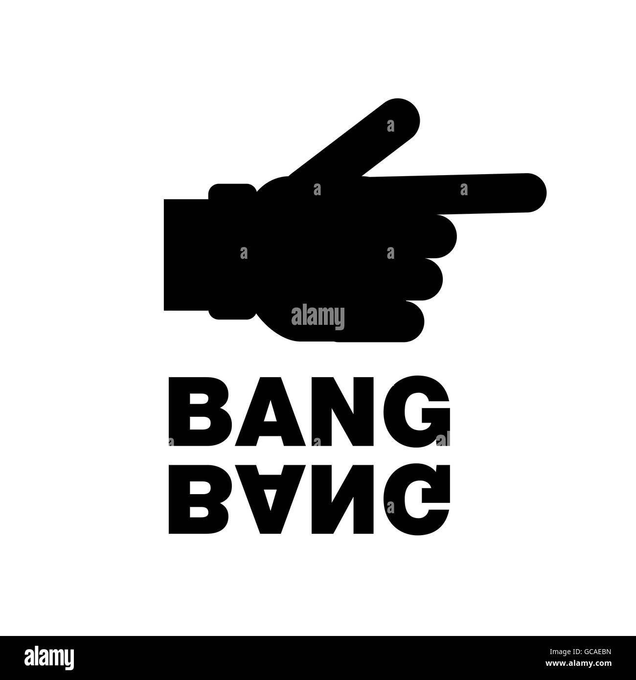 Pistol gun weapon concept Black and White Stock Photos & Images - Alamy