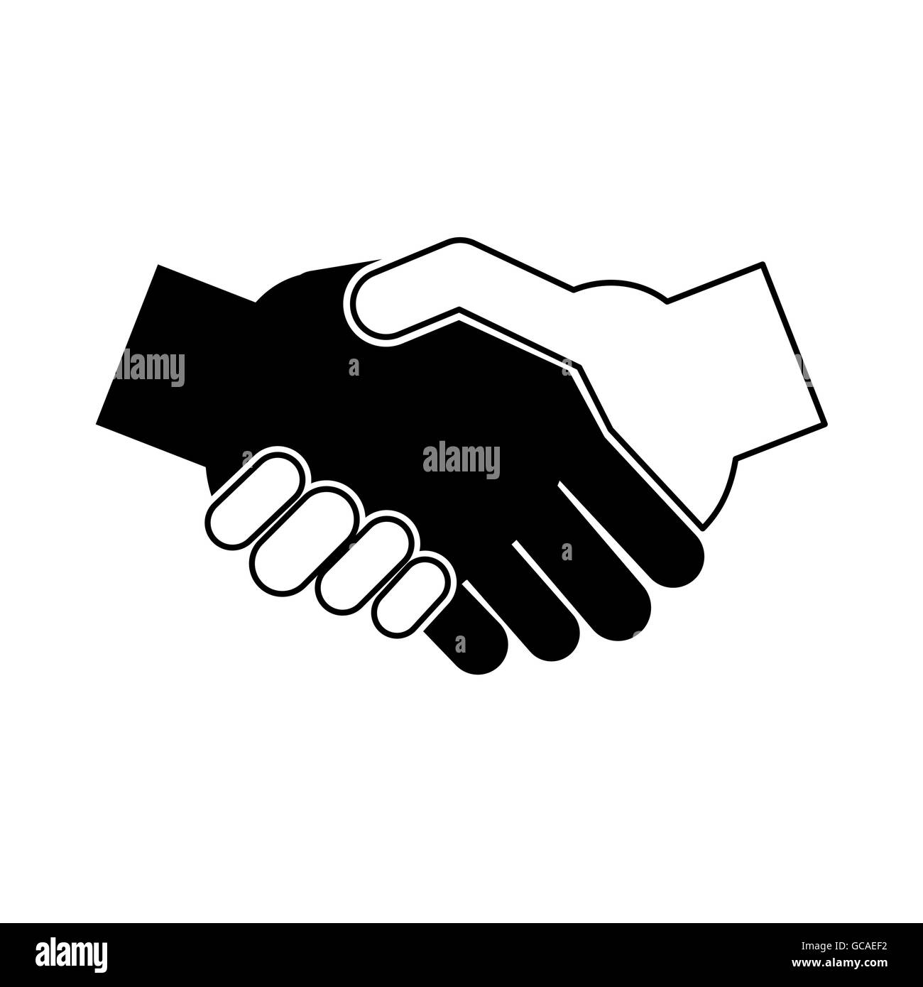 Business people handshake collaboration Black and White Stock Photos ...
