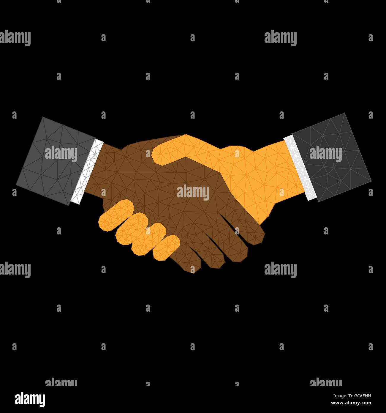 Abstract geometric polygon handshake Stock Vector Image & Art - Alamy