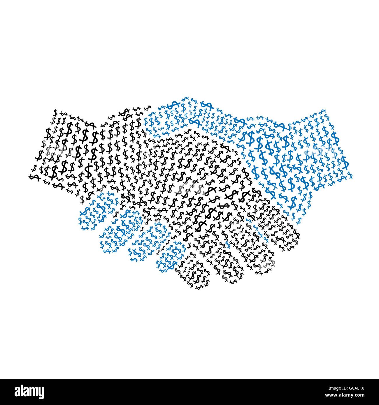 Shape of handshake formed by money symbol Stock Vector Image & Art - Alamy