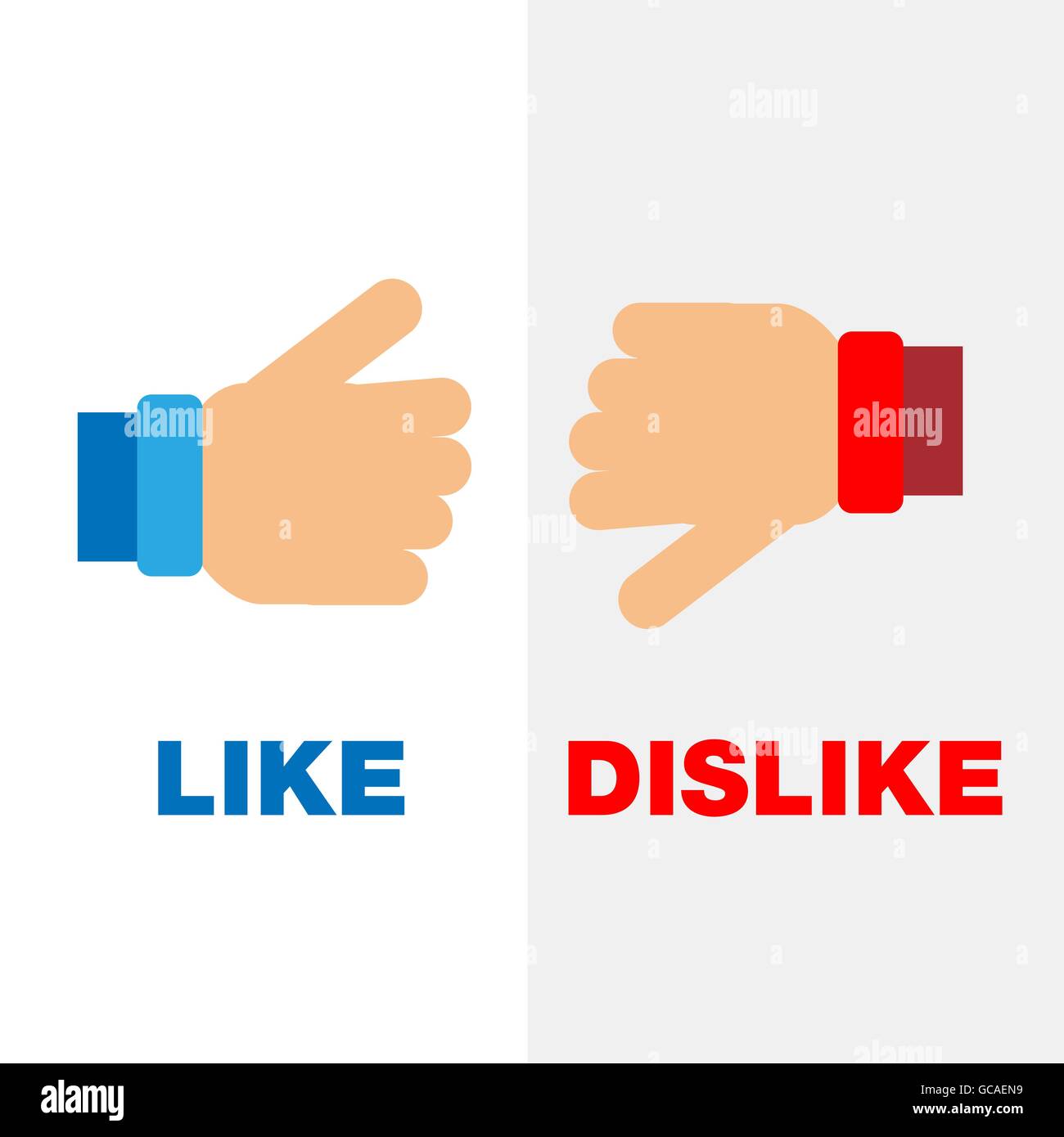 Abstract icons of like and dislike Stock Vector Image & Art - Alamy