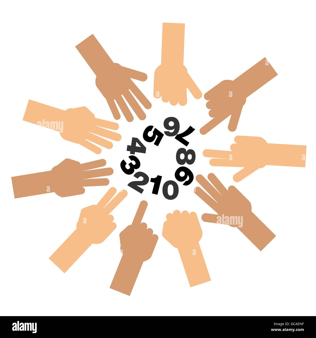 Hand gesture finger eight palm hi-res stock photography and images - Alamy