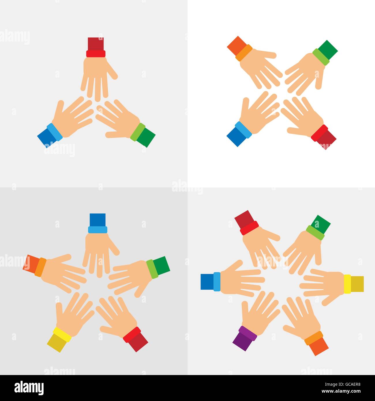 Group of hands holding together Stock Vector Image & Art - Alamy