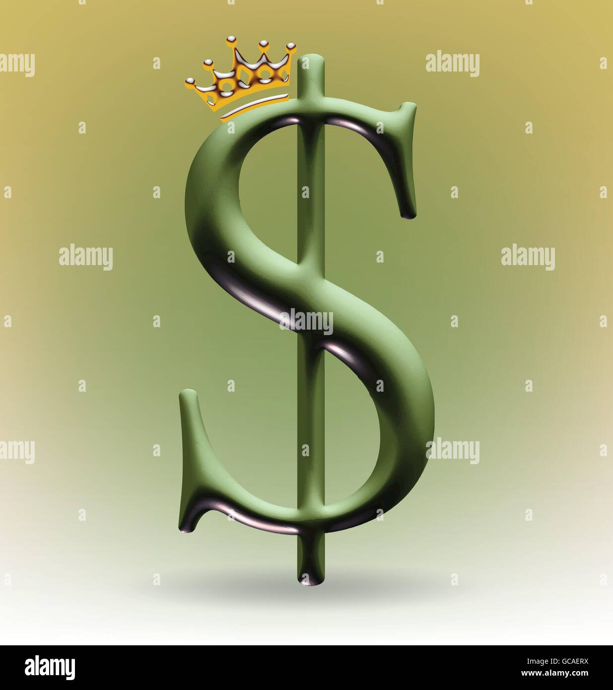 Dollar sign symbol crown hi-res stock photography and images - Alamy
