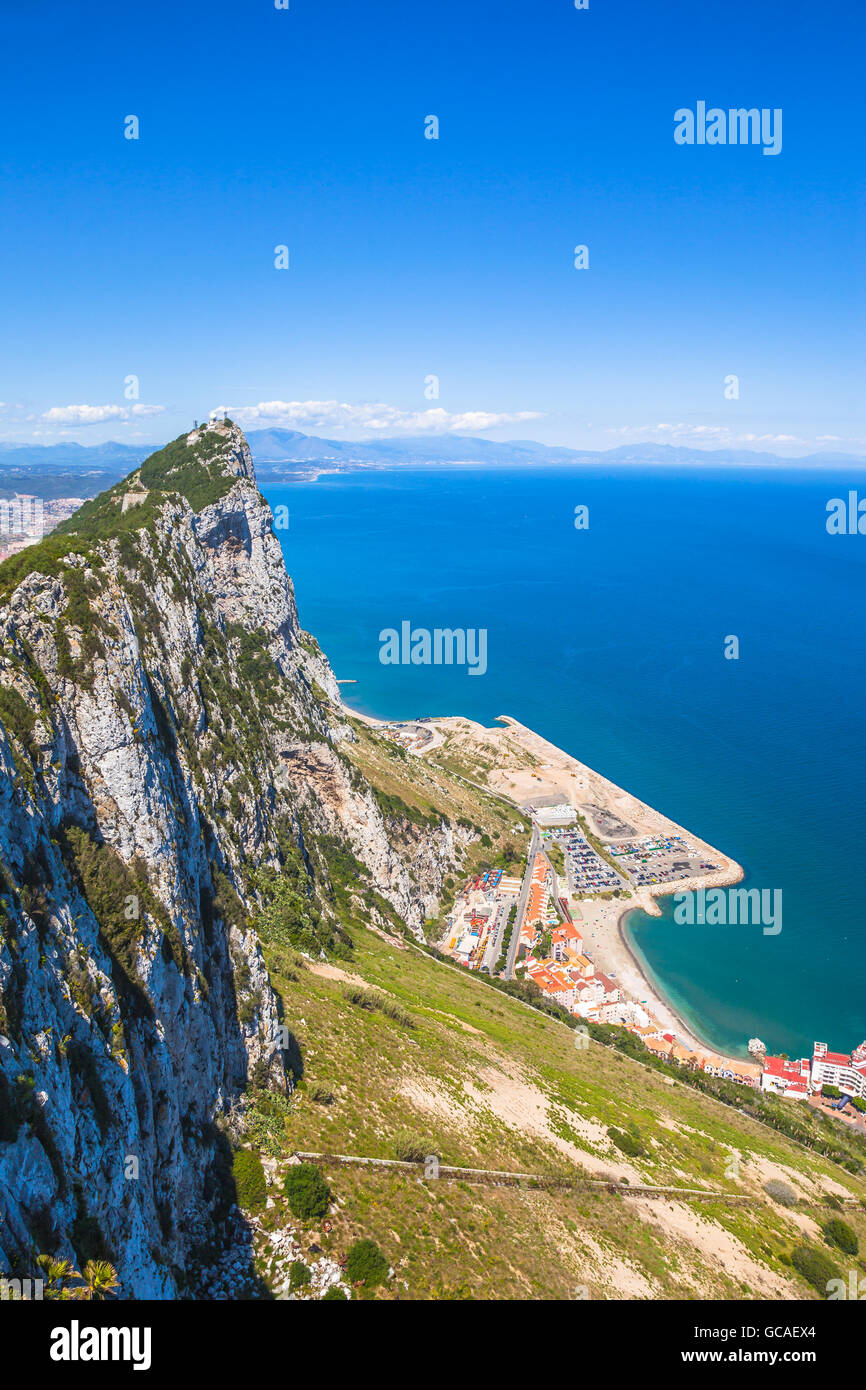 Gibraltar aerial view Stock Photo - Alamy