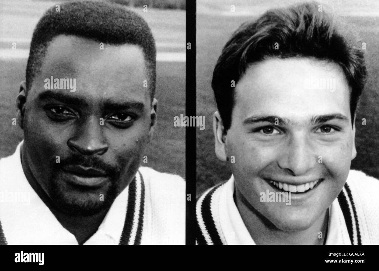 Kent county cricket team members left right tony merrick mark ealham hi ...