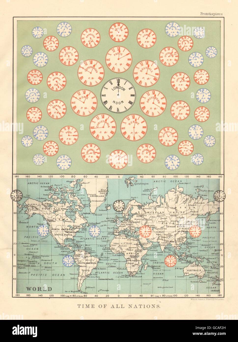 Time zones map hi-res stock photography and images - Alamy