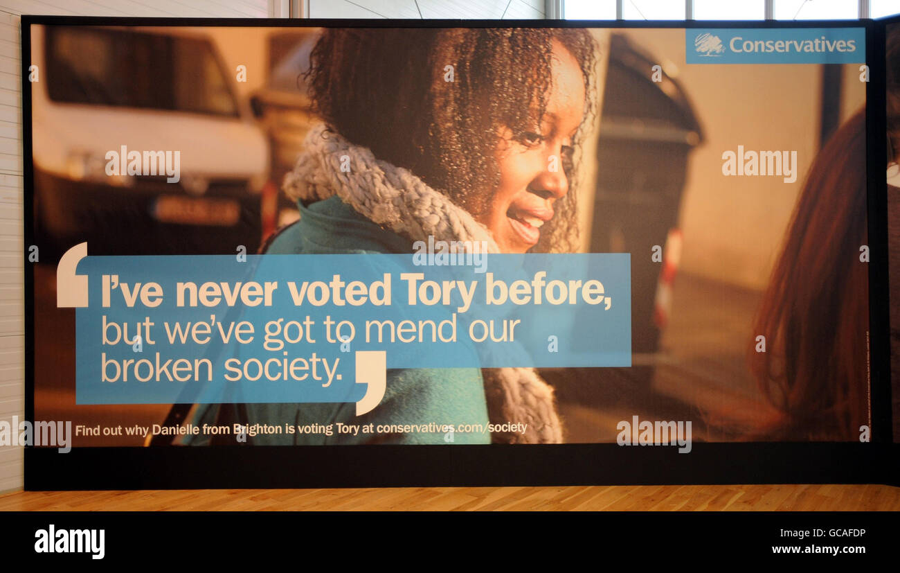 Conservative poster campaign Stock Photo - Alamy