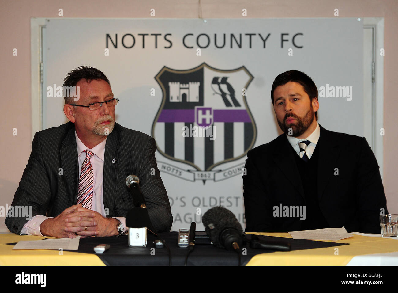 Notts County's new chairman Ray Trew (left) and Chief Executive Jim ...