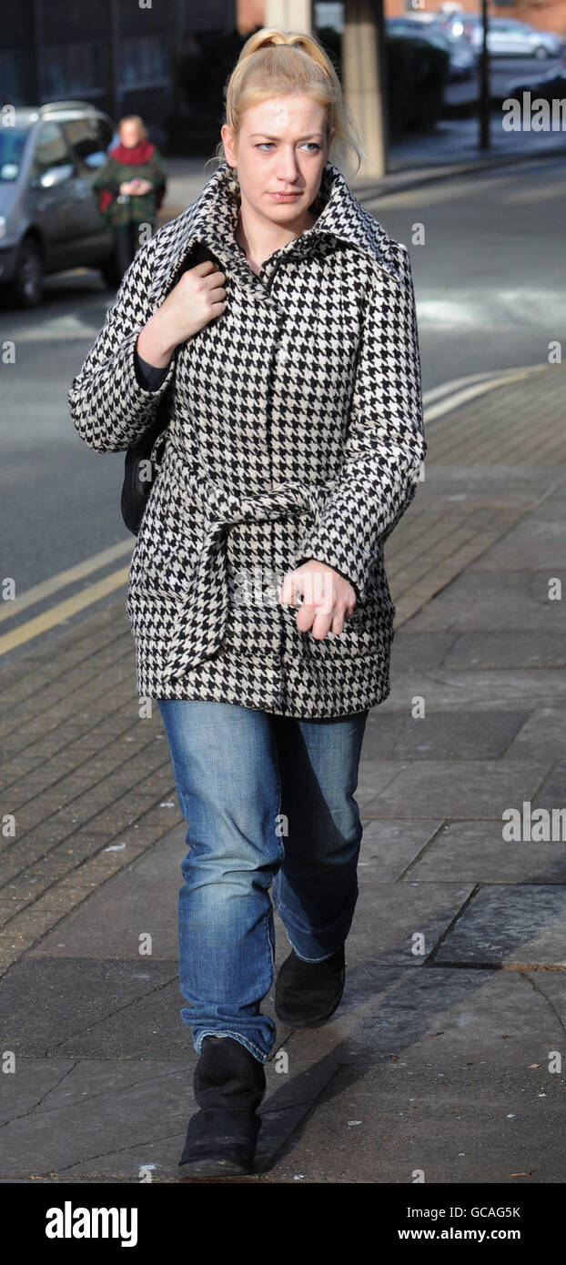Royal harpist trial. Jemima Phillips arrives at Gloucester Crown Court ...