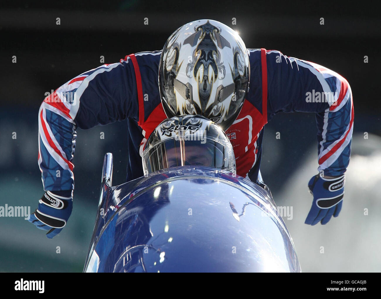 Great Britain's Two Man Bobsleigh team with driver John Jackson (front ...