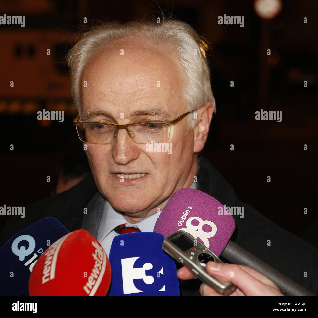 Green Party leader and Environment Minister John Gormley gives his ...
