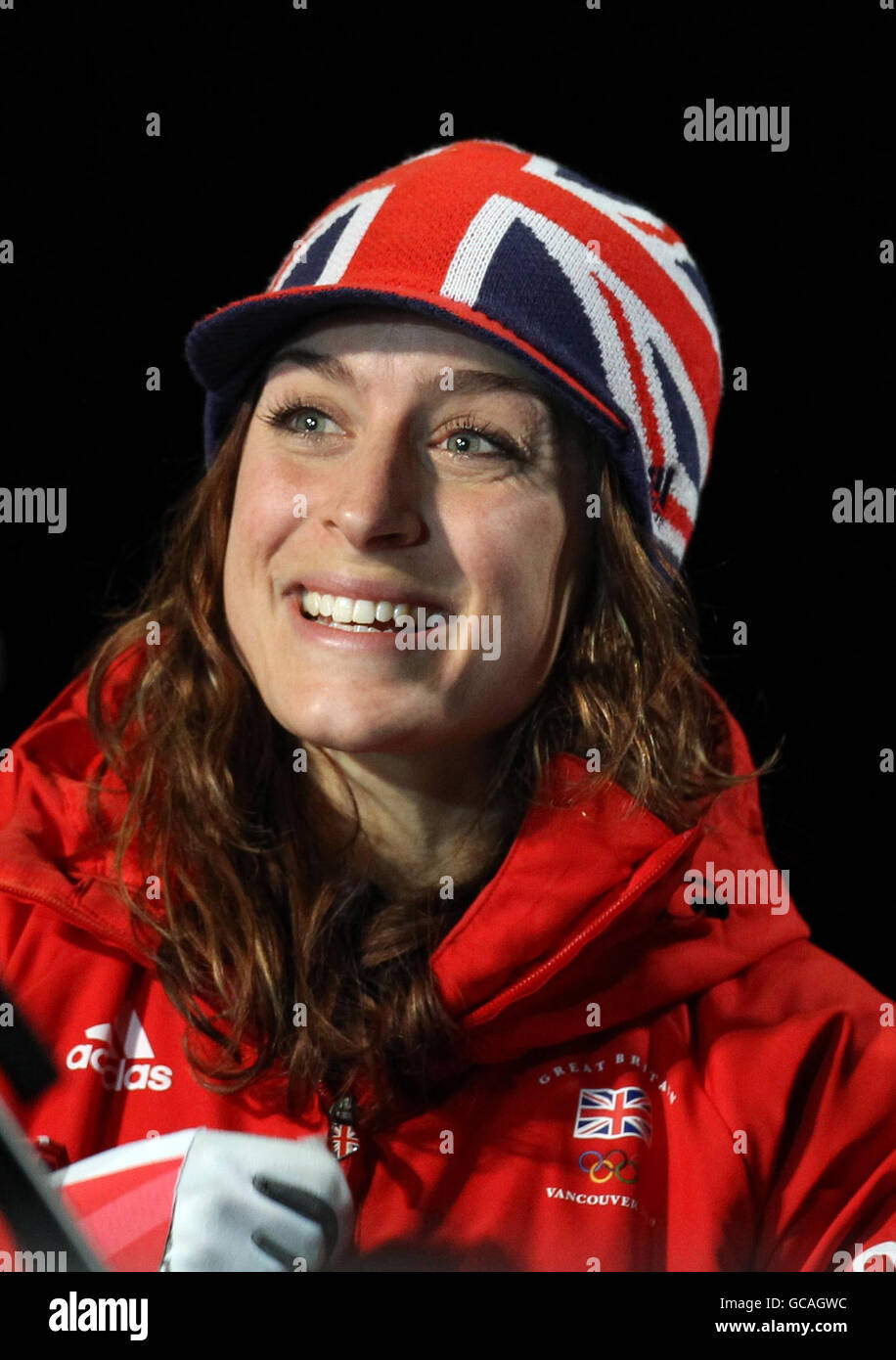 Great britains amy williams womens skeleton run whistler sliding centre ...