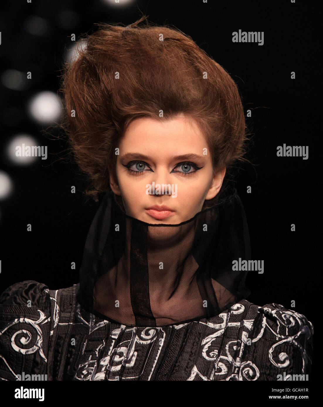 A model on the catwalk during Paul Costelloe's Autumn/Winter 2010 show ...