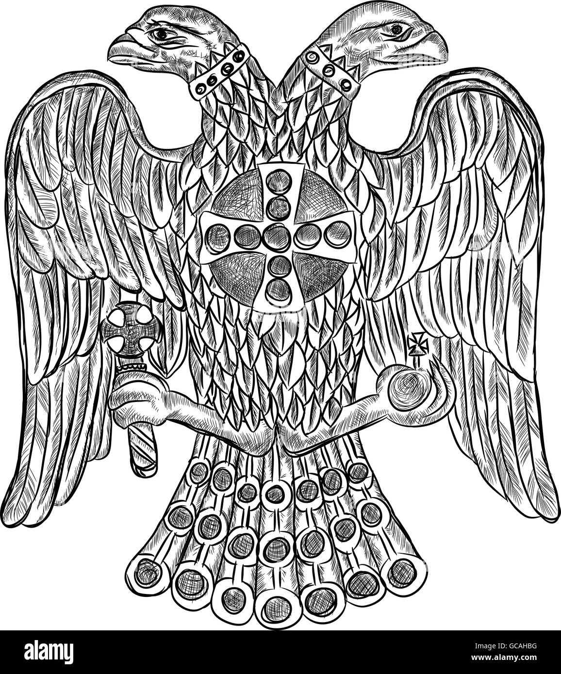 Byzantine double headed eagle. Vector illustration Eps 10 Stock Vector ...