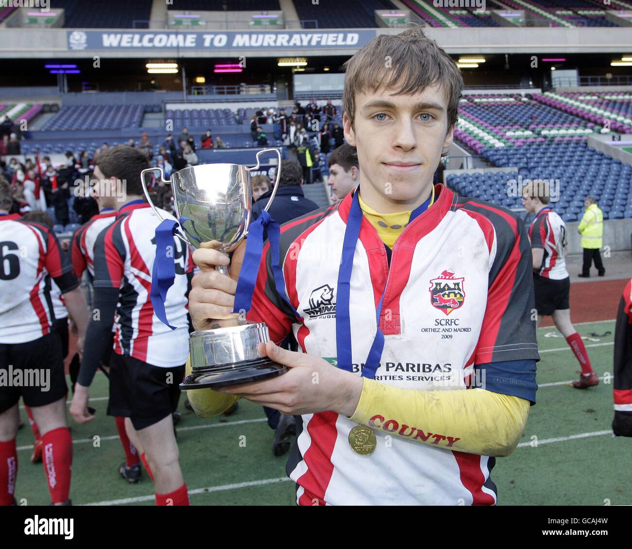 Stirling County's captain, Stephen Gillies with the trophy after ...