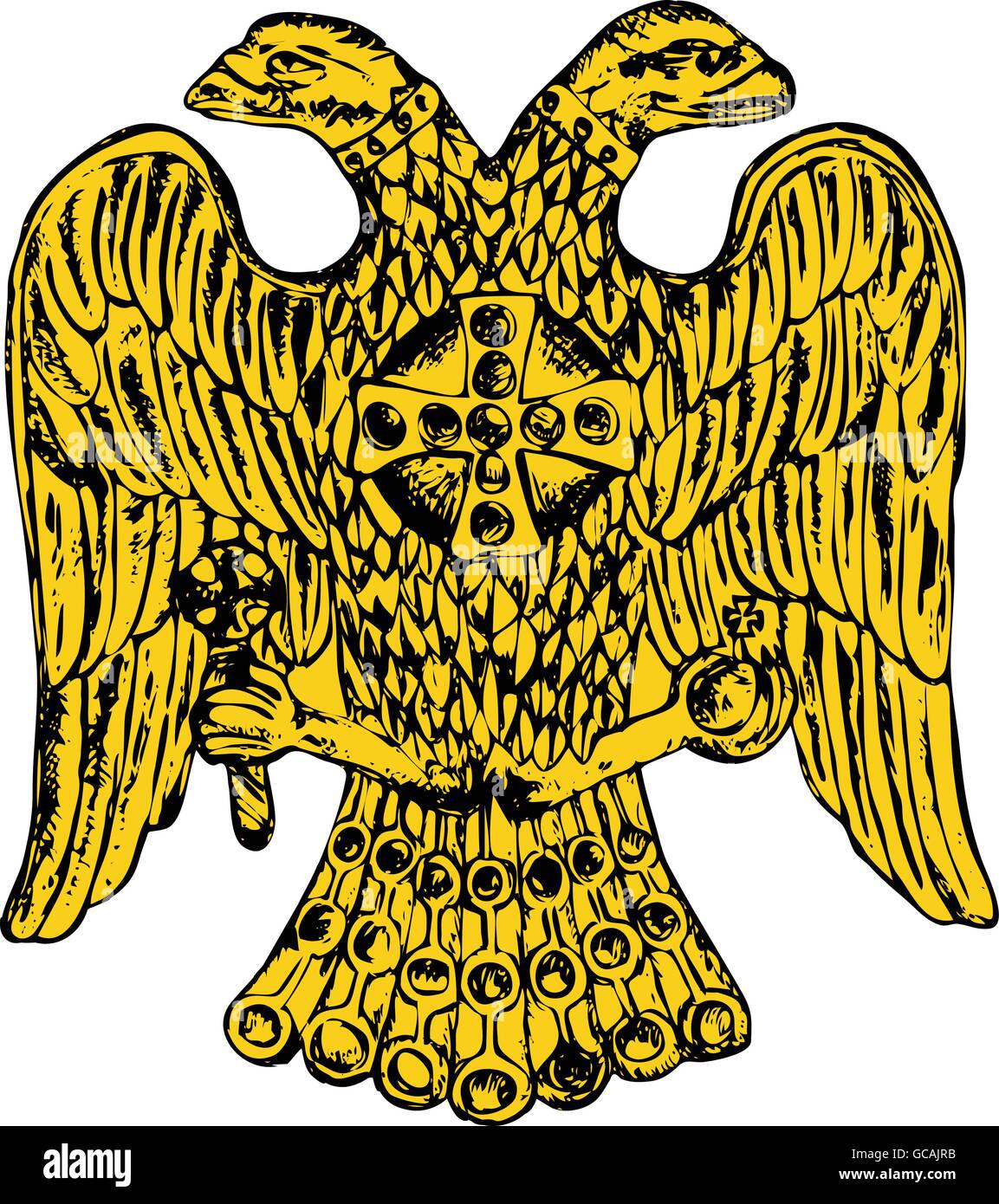 Byzantine double headed eagle. Vector illustration Eps 10 Stock Vector Image & Art - Alamy