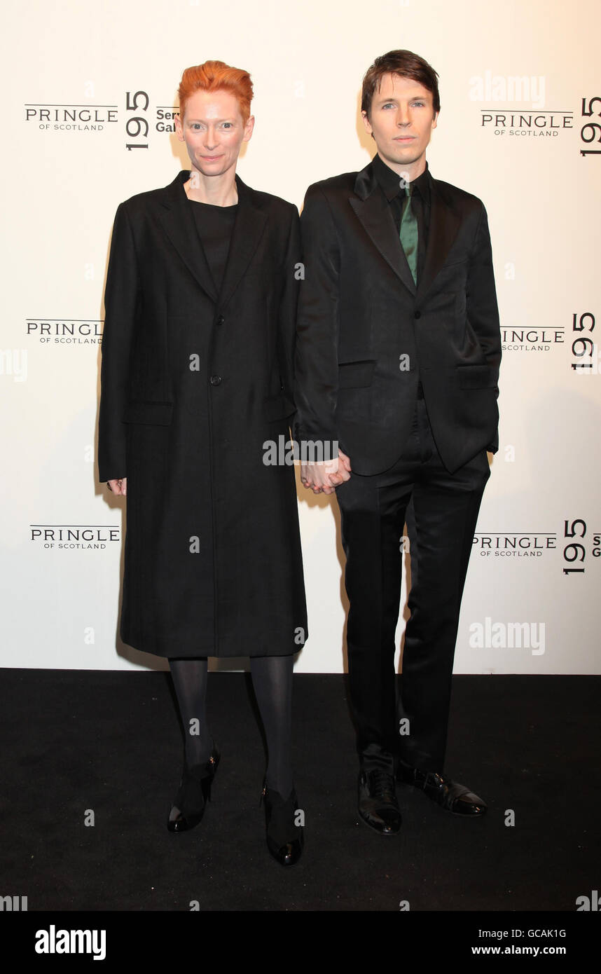 Tilda Swinton and Ryan McGinley attend the Autumn/Winter 2010 Pringle ...