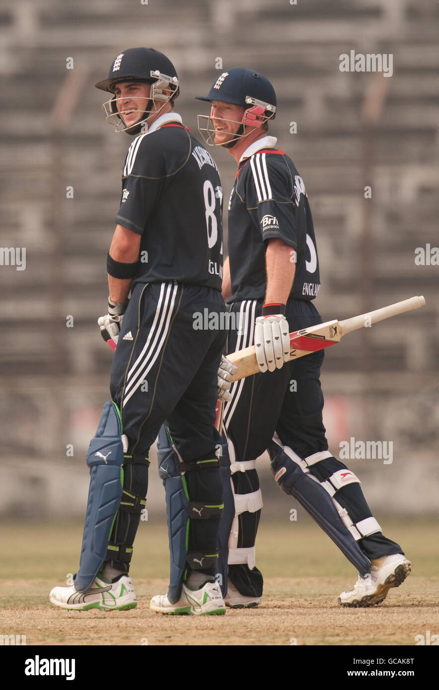 England's Craig Kieswetter and Paul Collingwood during their tour match ...