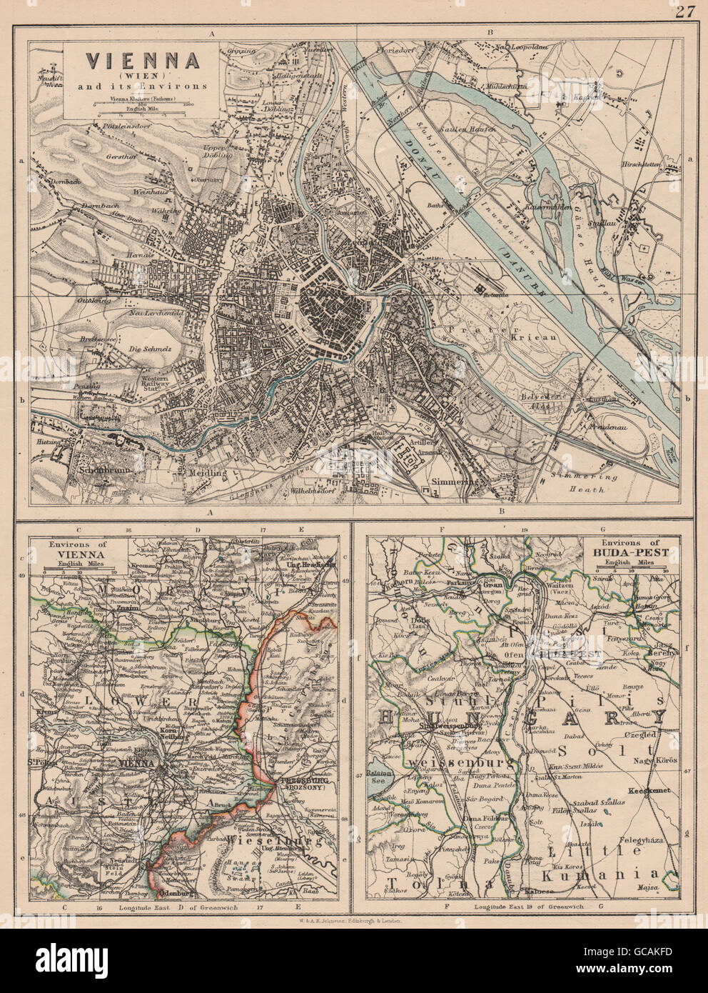 19th century map vienna hi-res stock photography and images - Alamy