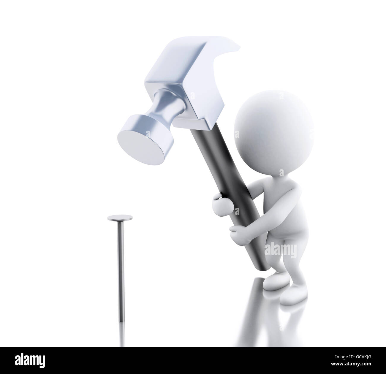 Hitting with a hammer Cut Out Stock Images & Pictures - Alamy