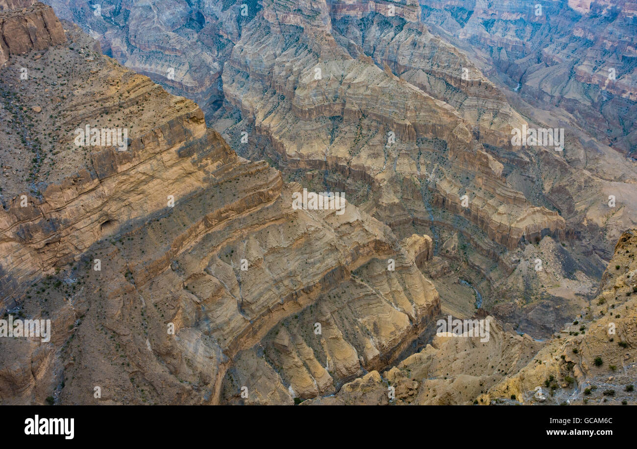 Wadi Ghul (or Ghul), Oman's Grand Canyon, near the top of the Jebel ...
