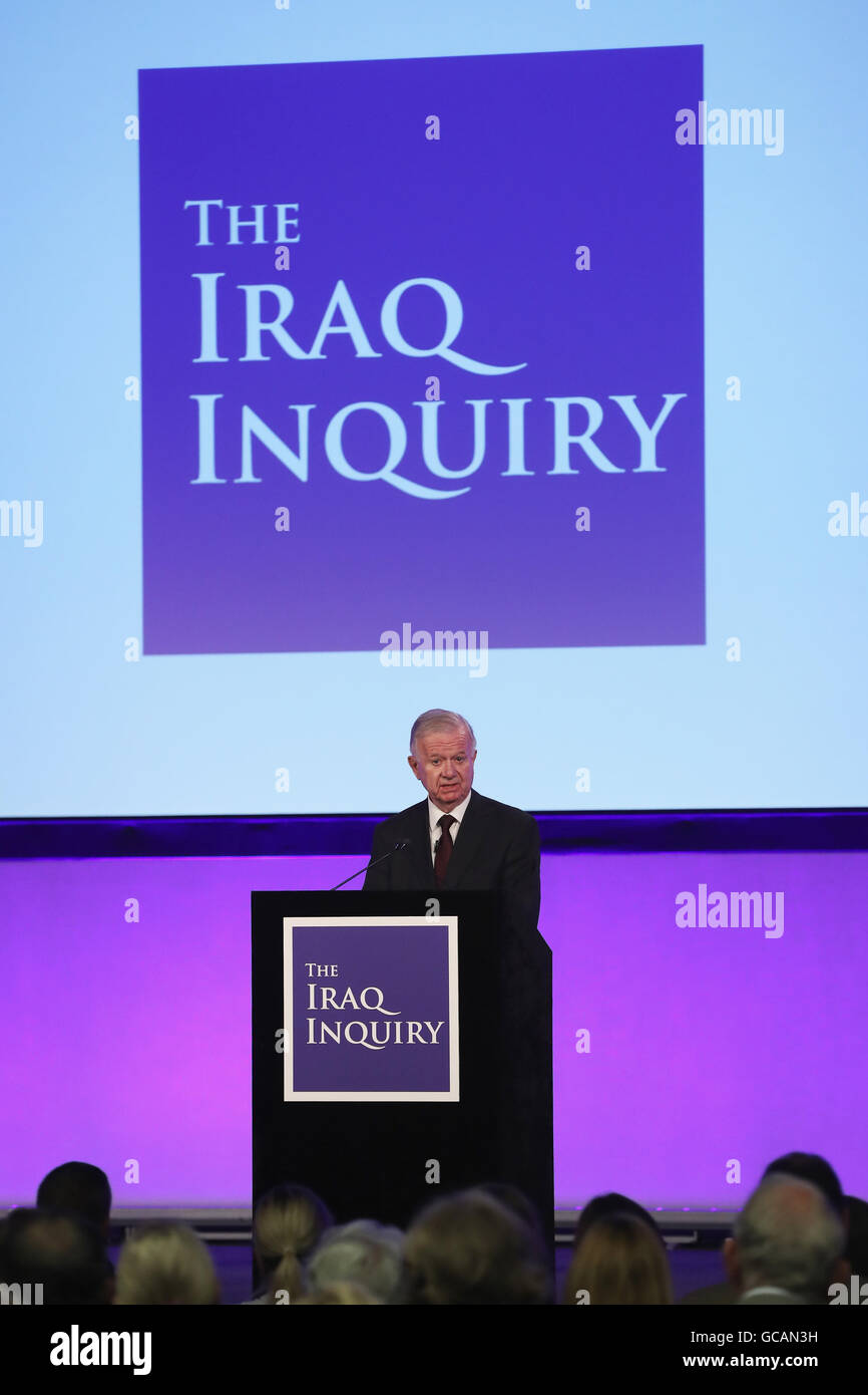 Sir John Chilcot presents The Iraq Inquiry Report at the Queen ...