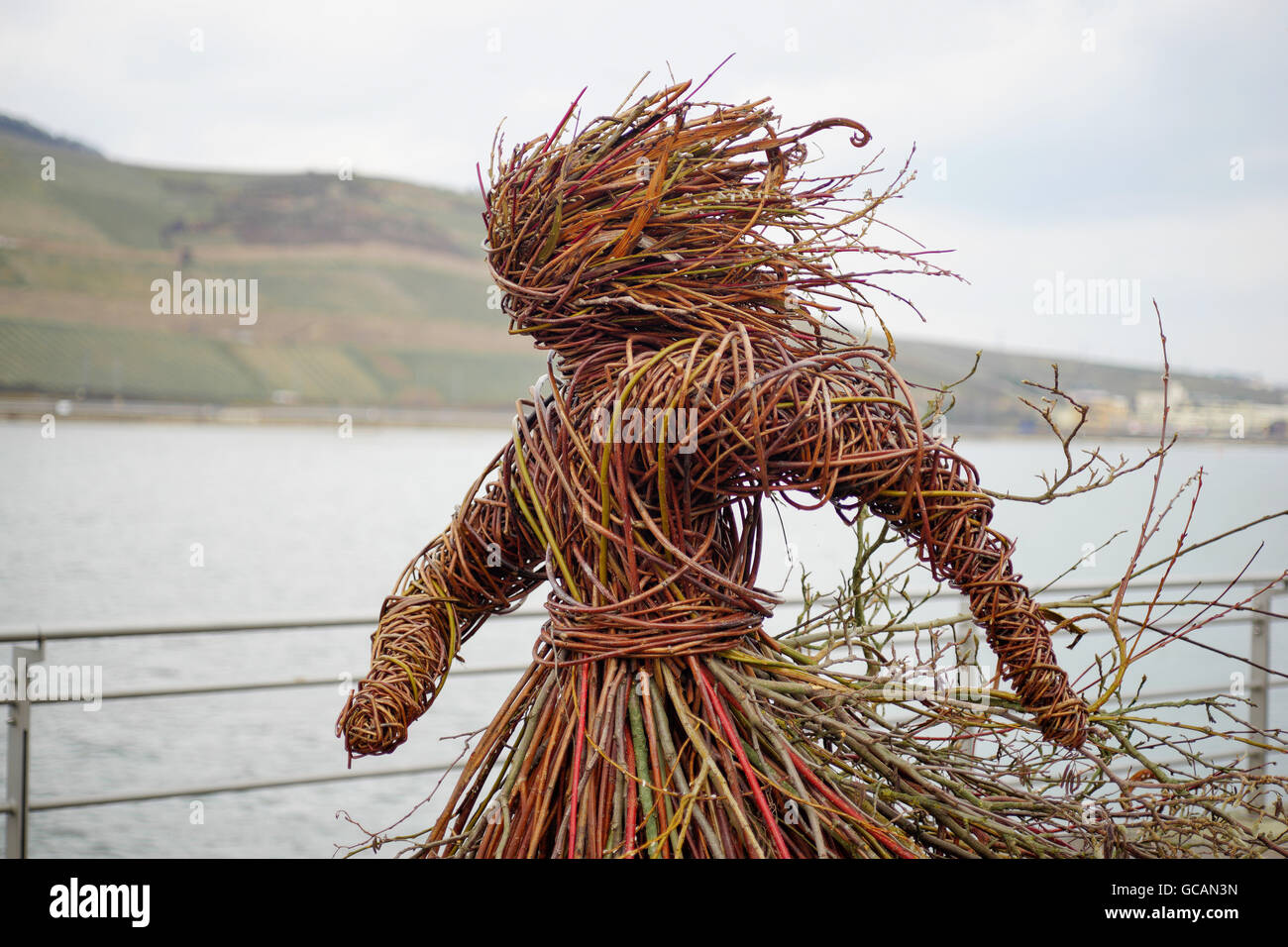 Branch Witch of wicker braiding in motion Stock Photo - Alamy