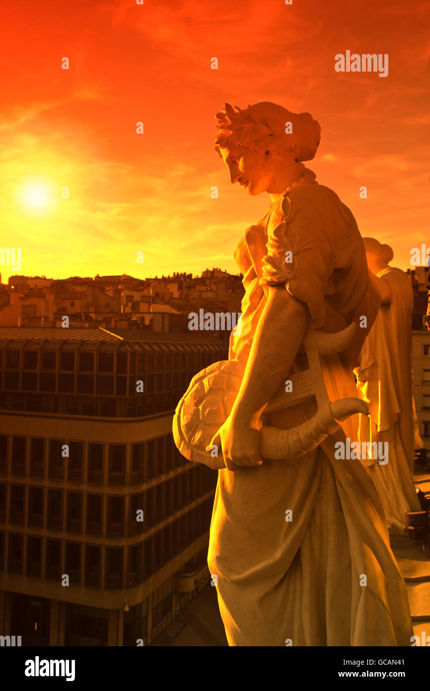 STATUES OF MUSES PERISTYLE CAFE MEZZANINE LEVEL NOUVEL OPERA HOUSE ...