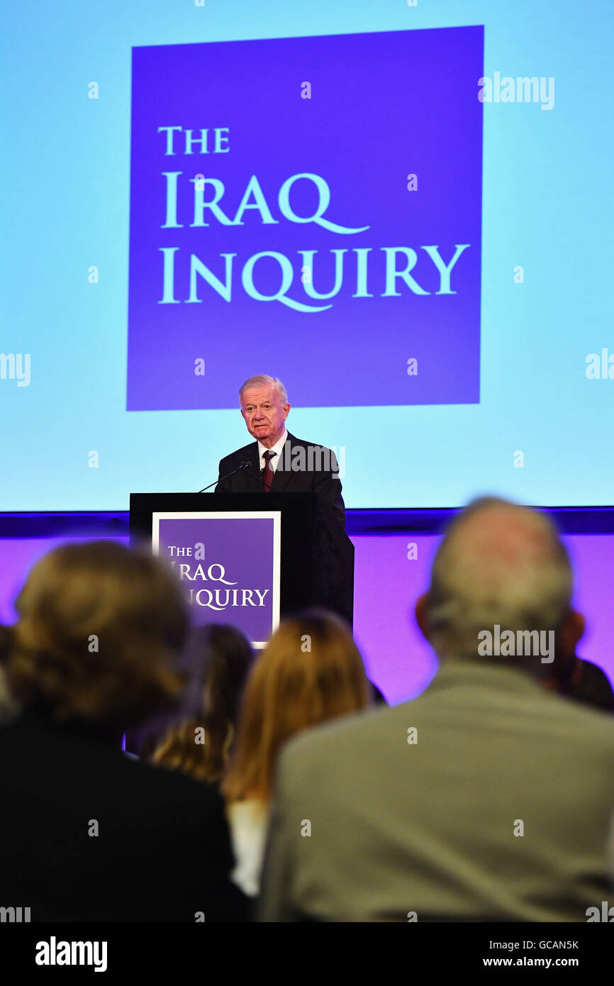 Sir John Chilcot presents The Iraq Inquiry Report at the Queen ...