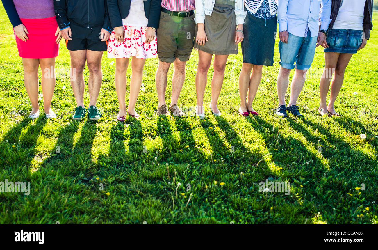 Legs of a group of people Stock Photo - Alamy