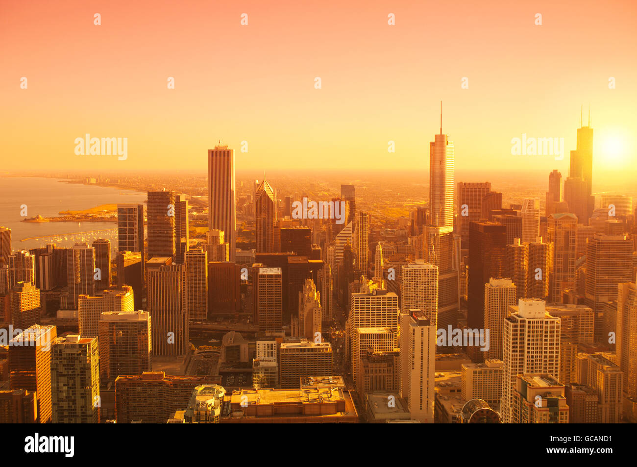 LOOP SKYLINE DOWNTOWN CHICAGO ILLINOIS USA Stock Photo - Alamy