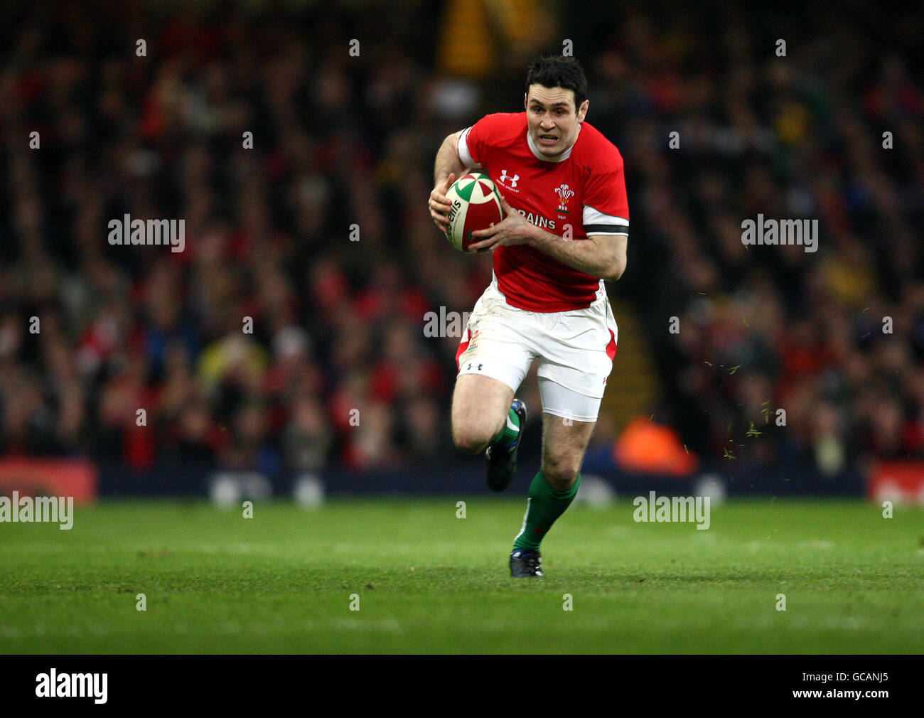 Wales's outside half Stephen Jones in action during the RBS Six Nations ...